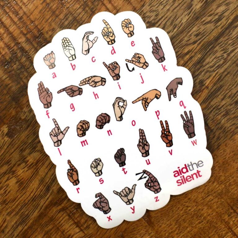 ASL Alphabet Sticker - Aid The Silent